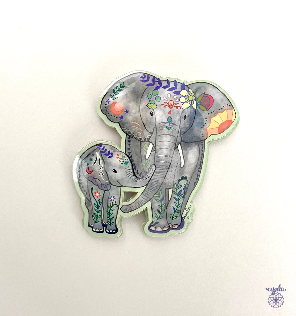 Elephants Sticker – Cynla