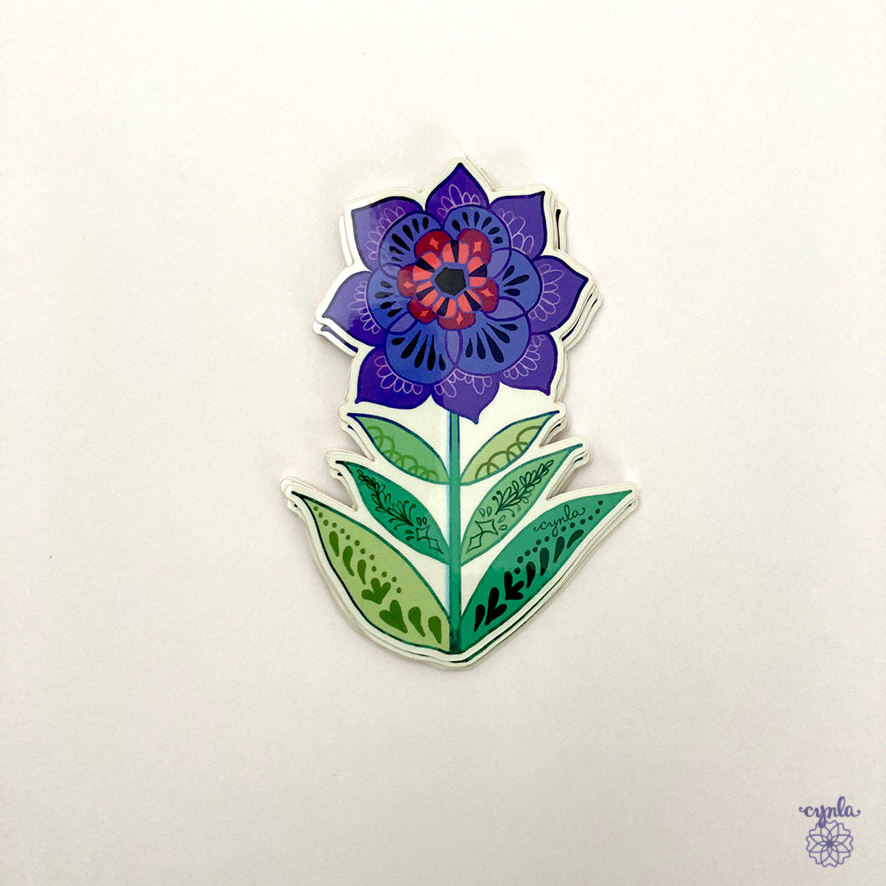 Purple Flower Sticker – Cynla